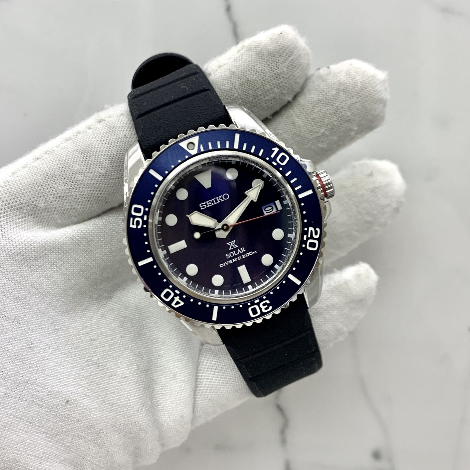 SEIKO PROSPEX V157-0DP0 SOLAR DIVERS SNE593P1 QUARTZ WATCH FULLSET ...