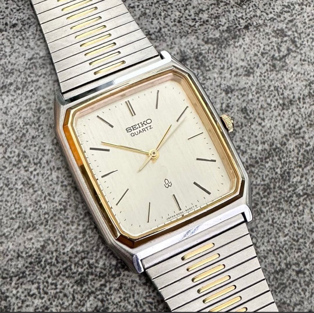 seiko tank vintage jam tangan watch, Fesyen Pria, Jam Tangan di Carousell