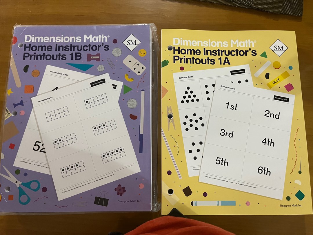 SG Math Flash Cards/Printout for Grade 1, Hobbies & Toys, Books ...