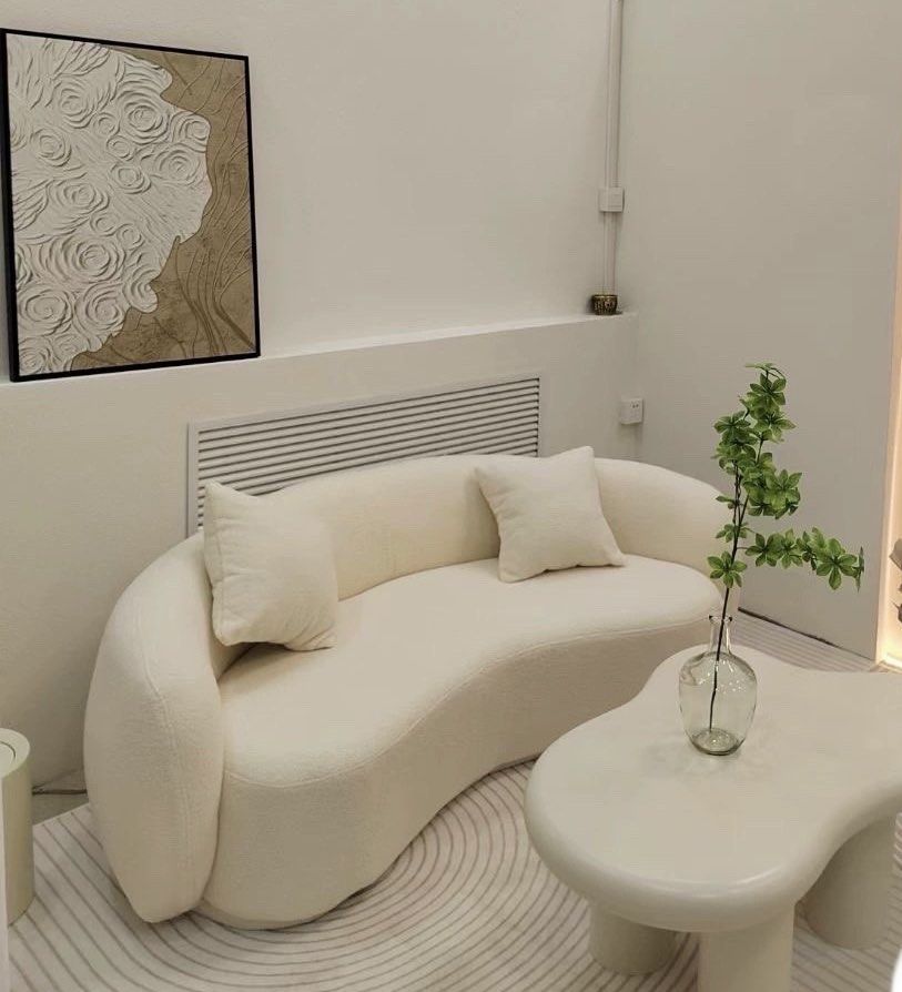 Sofas cream fluffy sofa, Furniture & Home Living, Furniture, Sofas on ...