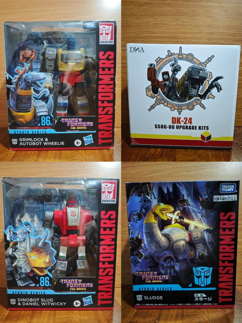 Transformers Studio Series SS-86 Dinobot Sludge, Slug, Grimlock and DNA ...
