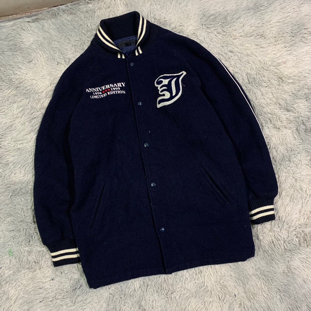 Vintage justice league wool varsity coat jacket, Men's Fashion, Coats ...