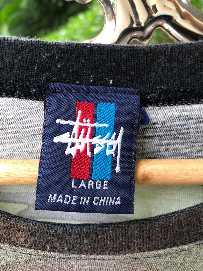 Vintage stussy camouflage logo sulam, Men's Fashion, Tops & Sets ...