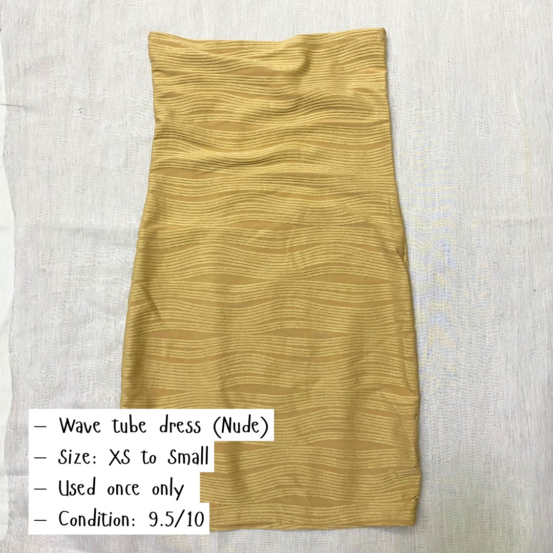 Wave Pattern Tube Dress, Women's Fashion, Dresses & Sets, Dresses on ...