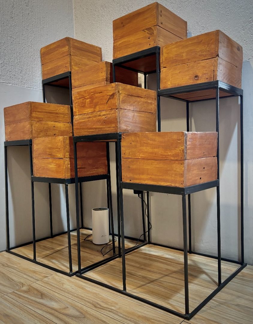 Wooden plant boxes with stand, Furniture & Home Living, Home Decor ...