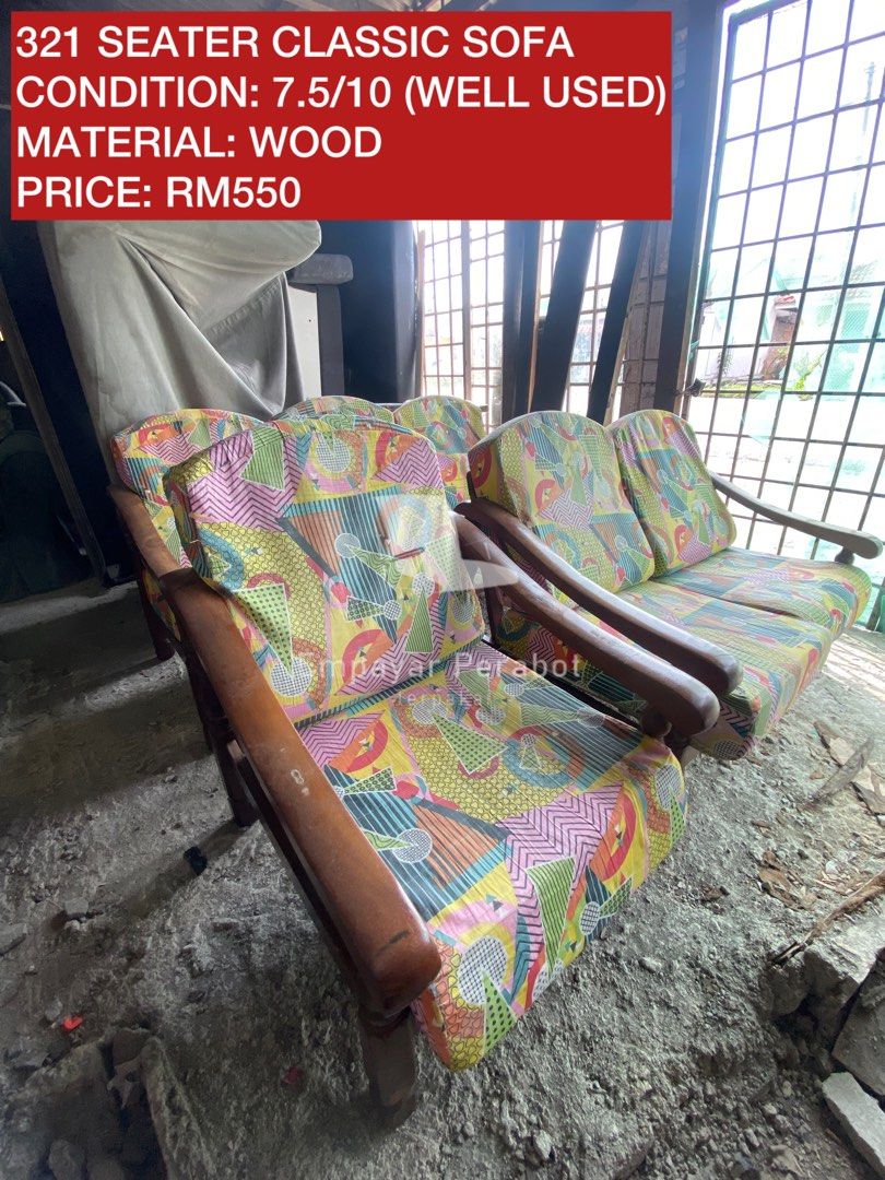 321 SEATER CLASSIC SOFA, Furniture & Home Living, Furniture, Sofas on ...