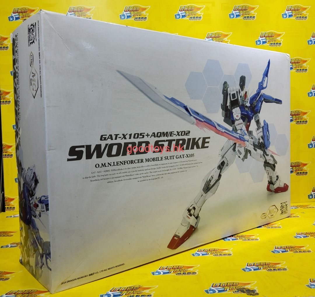 全新未砌 龍桃子 1/100 MG 模型 GAT-X105+AQM/E-X02 SWORD STRIKE 突擊高達, 興趣及遊戲, 玩具 & 遊戲類 - Carousell