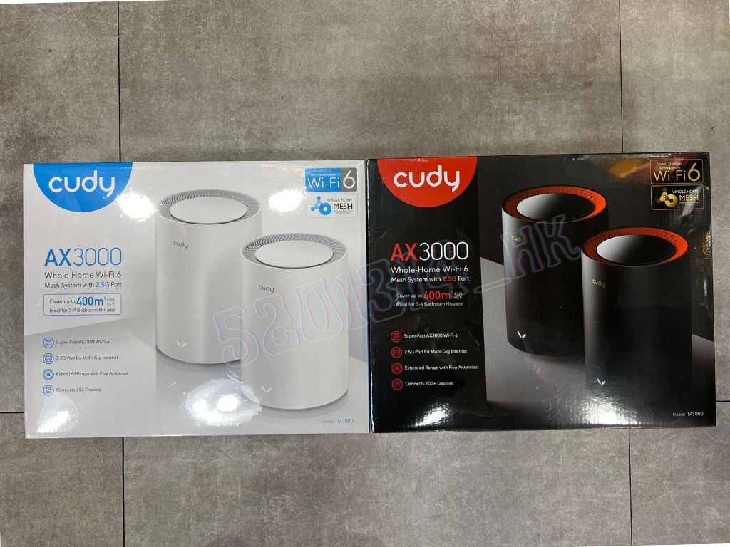 【全新行貨 門市現貨】Cudy AX3000 2.5G Dual Band Wi-Fi 6 Mesh System M3000 Mesh ...