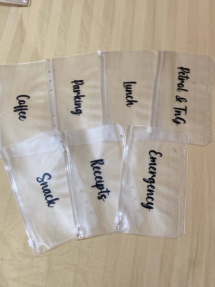 A6 wallet Cash Envelope Ziplock, Men's Fashion, Watches & Accessories ...