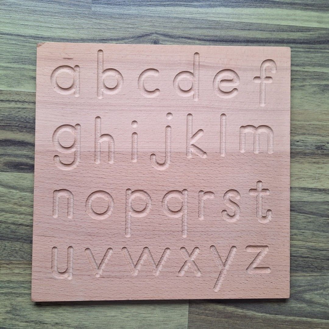 Alphabet Tracing Wooden Board, Hobbies & Toys, Toys & Games on Carousell