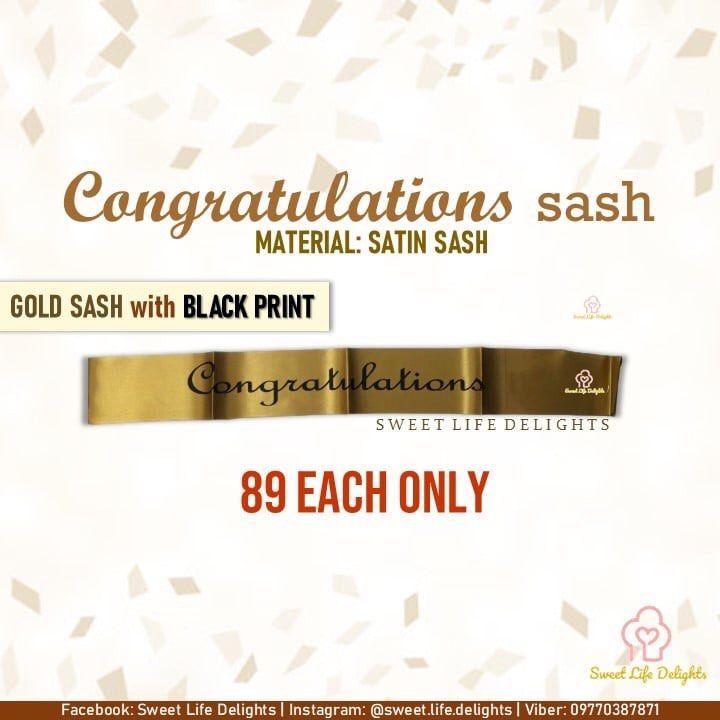Congratulations Sash, Hobbies & Toys, Stationary & Craft, Occasions ...