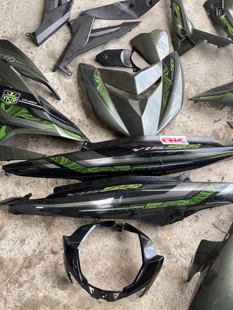 Coverset y15 hijau lumut v2, Motorbikes on Carousell