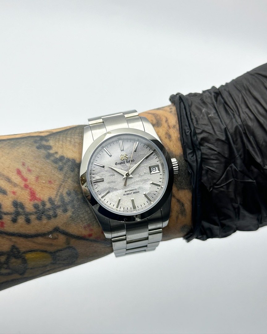 Custom Seiko Mod 36mm Grey Sea of Clouds GS Automatic Watch, Men's ...