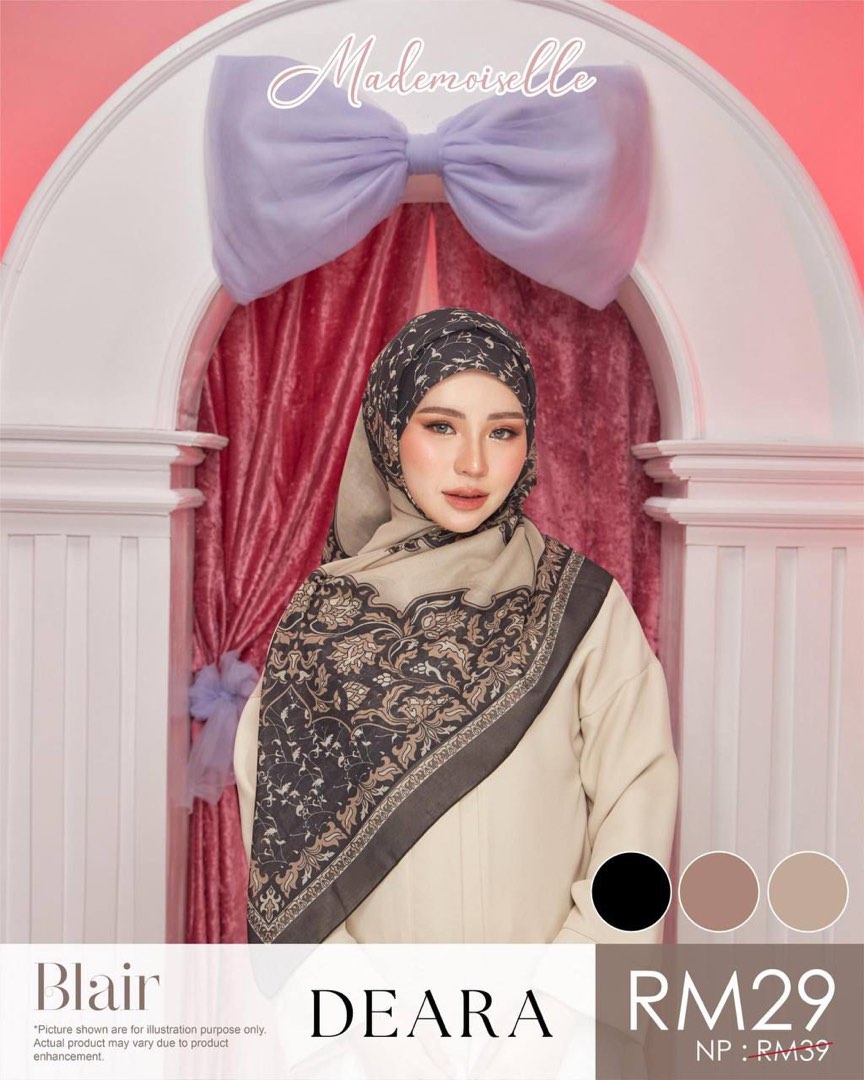 DEARA MADEMOISELLE BLAIR, Women's Fashion, Muslimah Fashion, Hijabs on Carousell