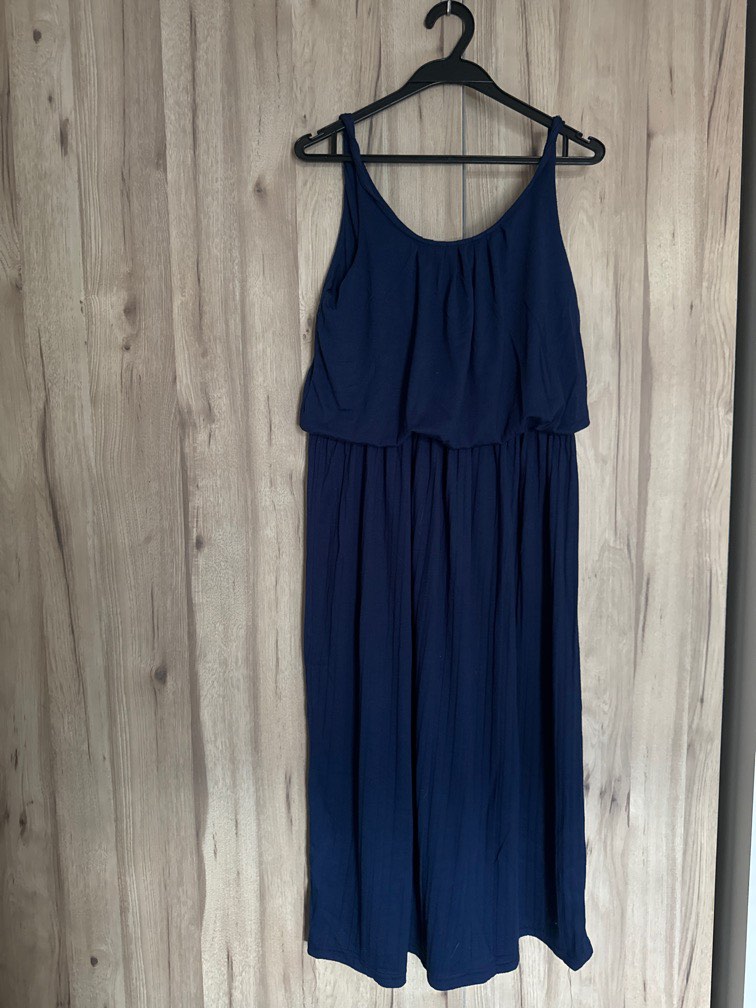 Deep Blue Flow Dress, Women's Fashion, Dresses & Sets, Dresses on Carousell