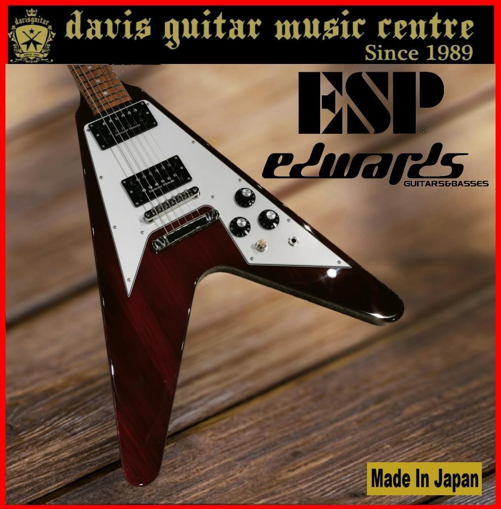 (sold) ESP Edwards E-FV-LTD – Cherry Electric Guitar Made In Japan with ...