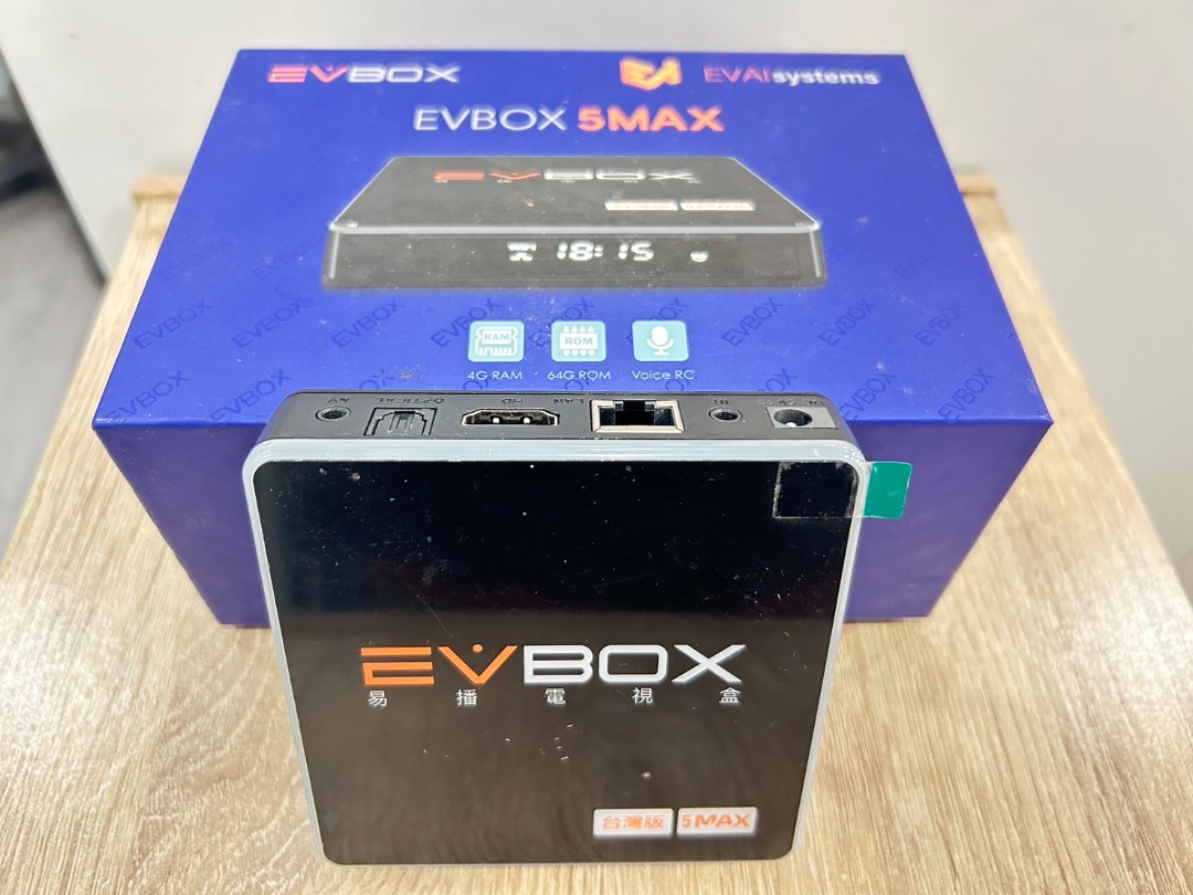 【艾爾巴二手】EVBOX 易播盒子 5MAX 4G/64G 台灣純淨版 #二手電視盒#勝利店C53BF, 電視及其他電器 , 電視及其他電器 , 藍光及播放器在旋轉拍賣