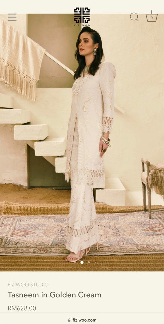 Fiziwoo Tasneem in Golden Cream, Women's Fashion, Muslimah Fashion ...