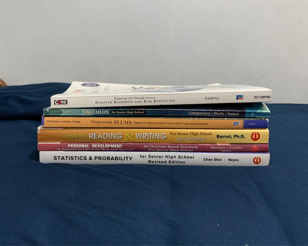 GRADE 11 BOOKS STEM (Gen. Chem. 2, Basic Cal., Stats. & Prob., DRRR, Reading and Writing, PERDEV ...