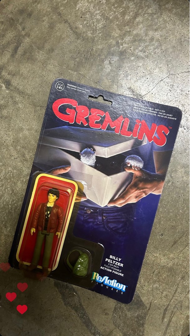 Gremlins Billy Peltzer Reaction 3.75" Action Figure Super 7, Hobbies ...