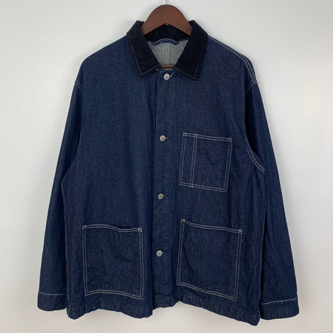 GU Utility Chore Denim Work Jacket, Men's Fashion, Coats, Jackets and ...