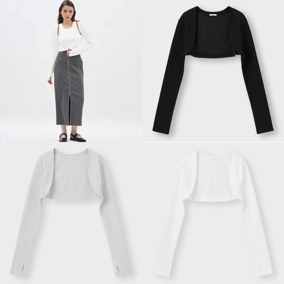 GU UV Cut Short Bolero, Women's Fashion, Tops, Sleeveless on Carousell