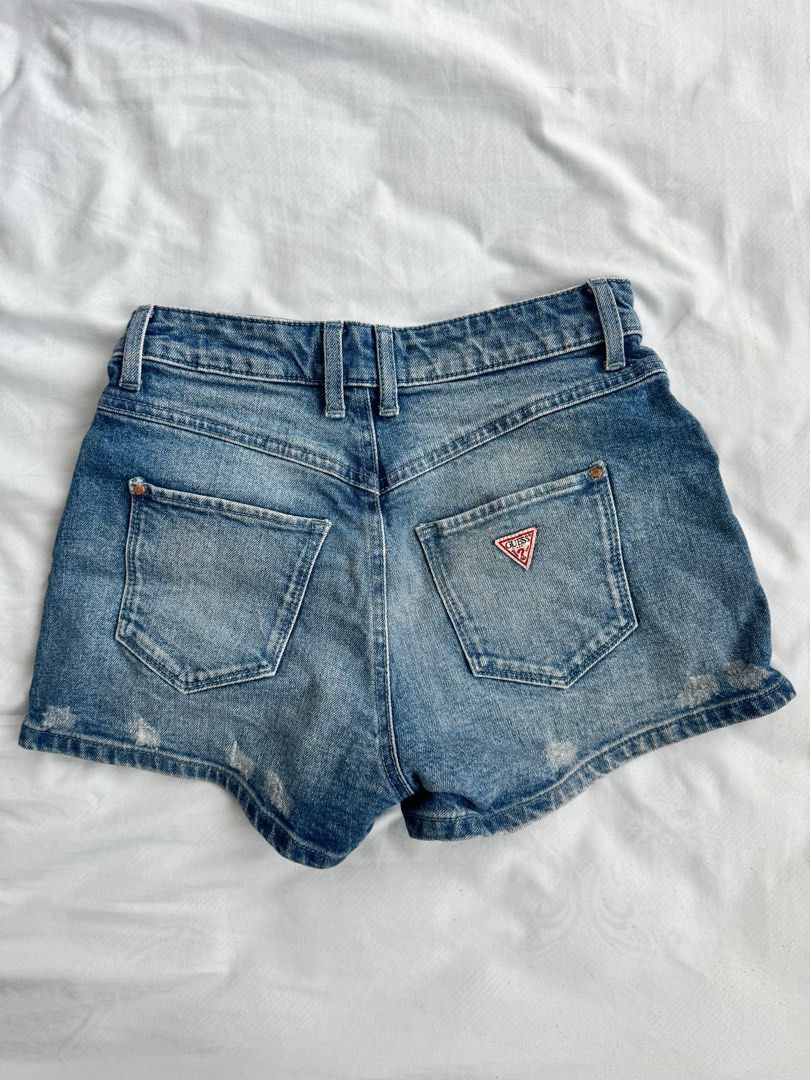 Guess - High Waisted Denim Shorts, Women's Fashion, Bottoms, Shorts on ...