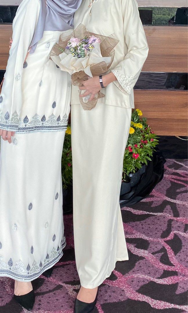 Icahfa Kurung Kedah in Champagne, Women's Fashion, Muslimah Fashion ...