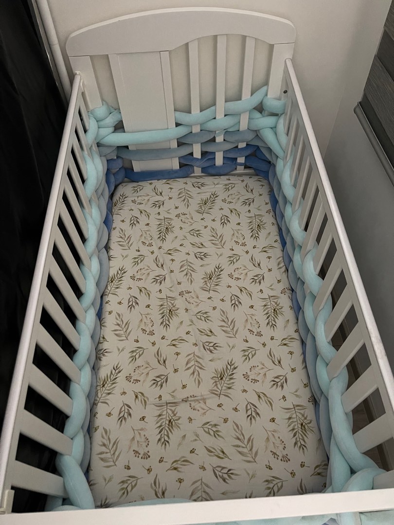 jarrons and co 4 in 1 baby crib/cot and boori baby spring mattress with ...