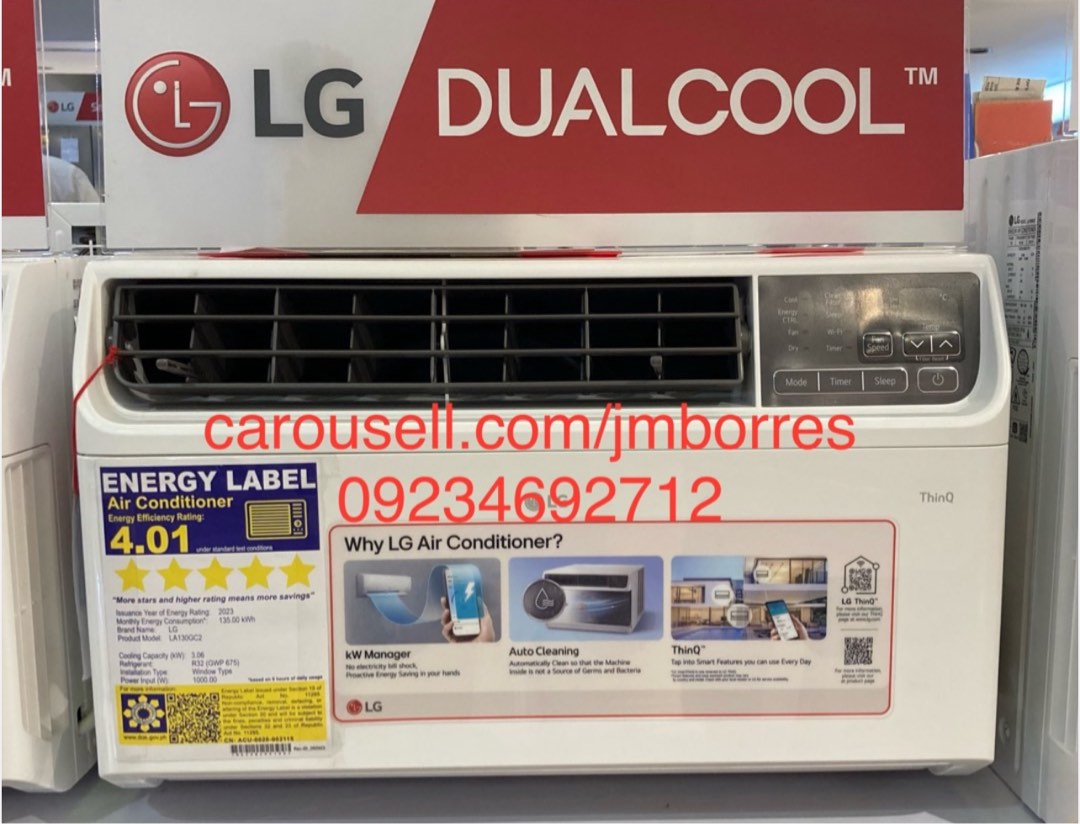 lg window type aircon dual inverter .75hp 1hp 1.3hp 1.5hp 2hp 2.5hp ...