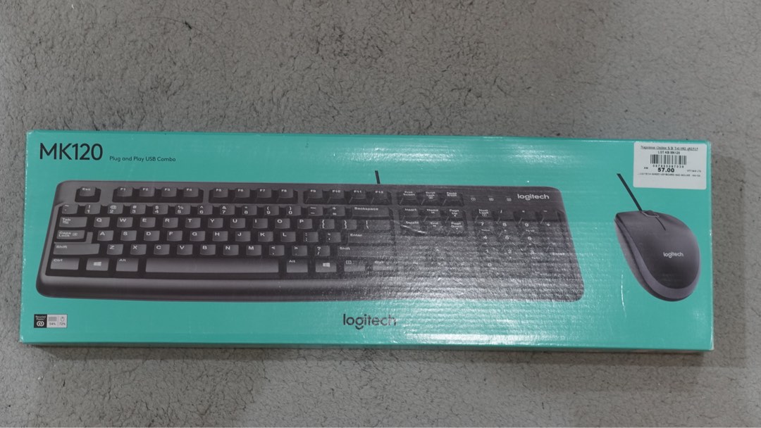 Logitech MK120 Classic Desktop Wired Keyboard+Mouse Combo, Computers ...