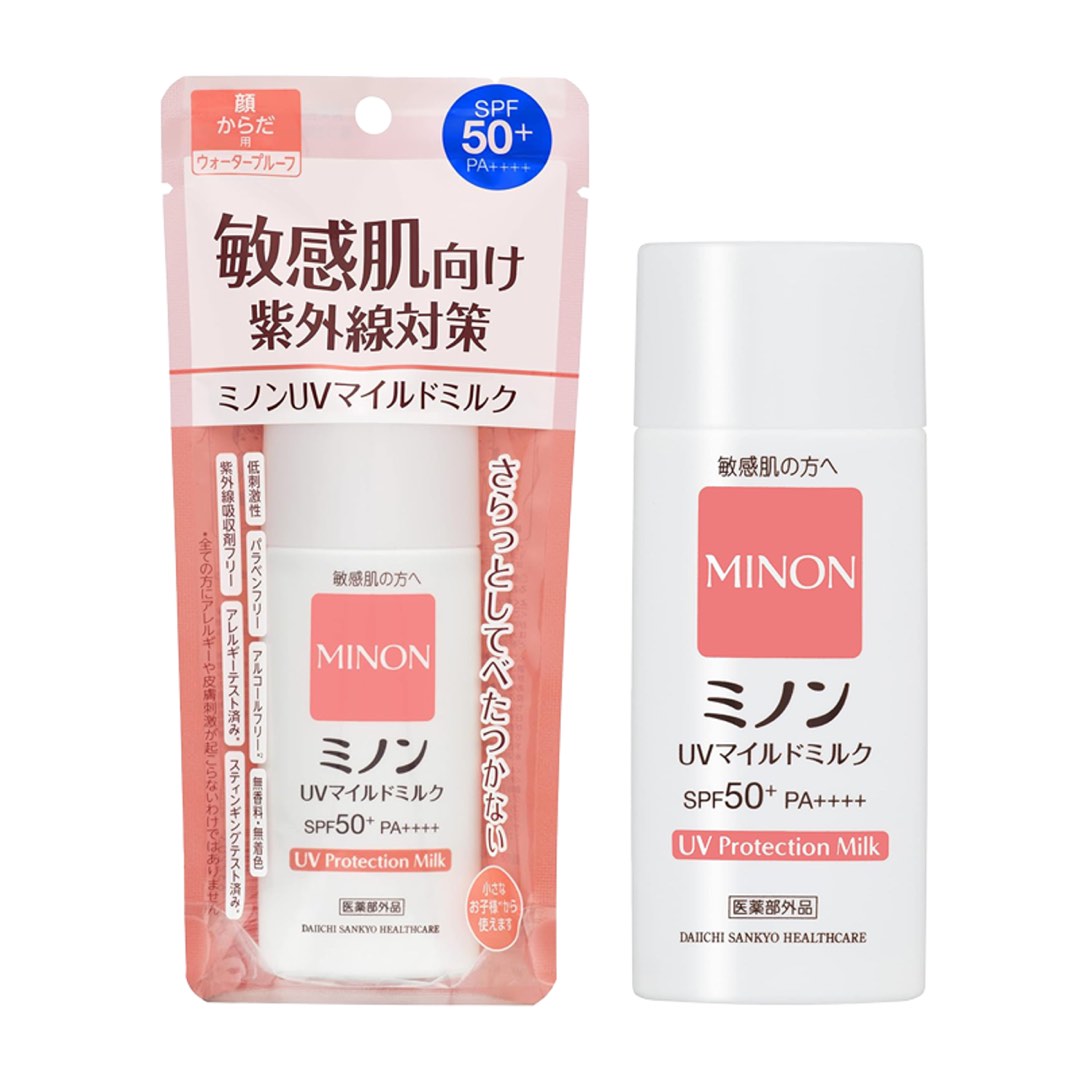 MINON Amion Moist 敏感肌溫和物理防曬乳液 SPF50+PA++++ 80ml, 美容＆個人護理, 健康及美容 - 皮膚護理 ...