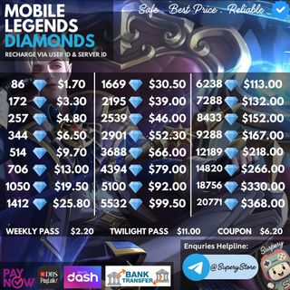 [SALE 🔥 INSTANT 🐱] MOBILE LEGENDS DIAMONDS | ML DIAMONDS | MLBB ...