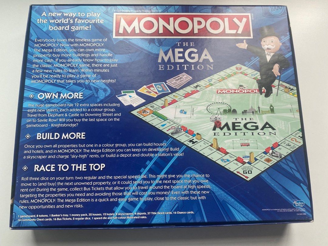 Monopoly The Mega Edition, Hobbies & Toys, Toys & Games on Carousell