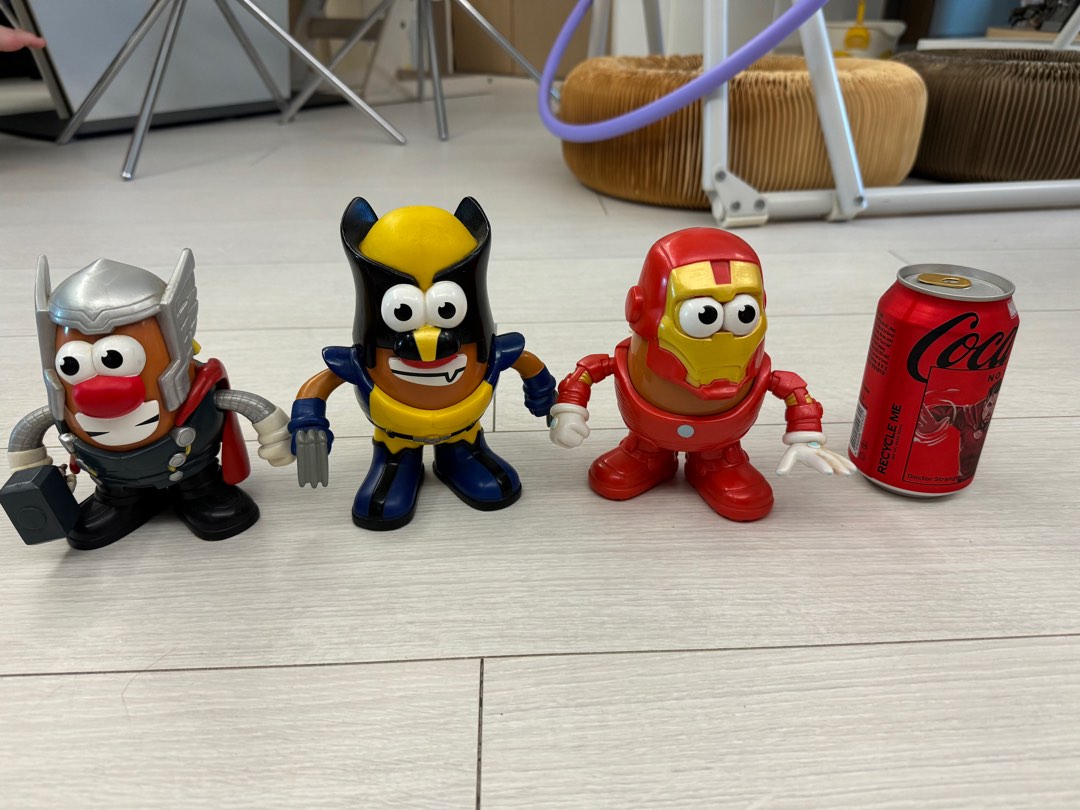 Mr potato head marvel Ironman Thor Wolverine, 興趣及遊戲, 玩具 & 遊戲類 - Carousell