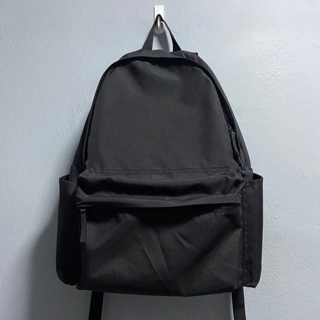 Muji Backpack Black Plain, Men's Fashion, Bags, Backpacks on Carousell