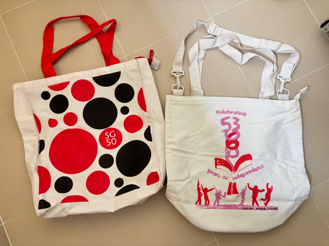 Ndp Canvas Tote Bag $2 each, Women's Fashion, Bags & Wallets, Tote Bags ...
