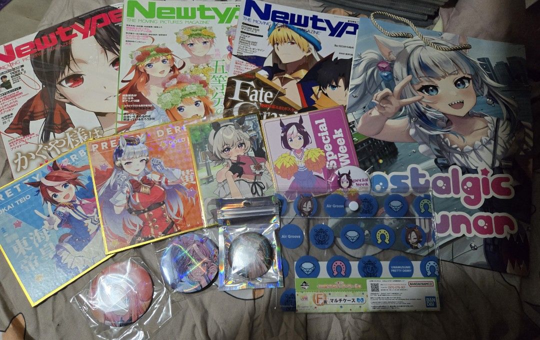 Newtype雜誌 賽馬娘正版＆同人 色紙 Hololive鯊魚紙袋, 興趣及遊戲, 收藏品及紀念品, 郵票及印刷品 - Carousell