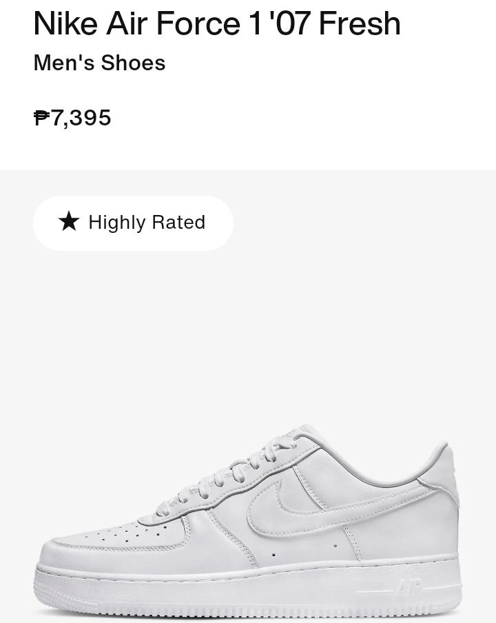 Nike Air Force 1 '07 FRESH, Men's Fashion, Footwear, Sneakers on Carousell