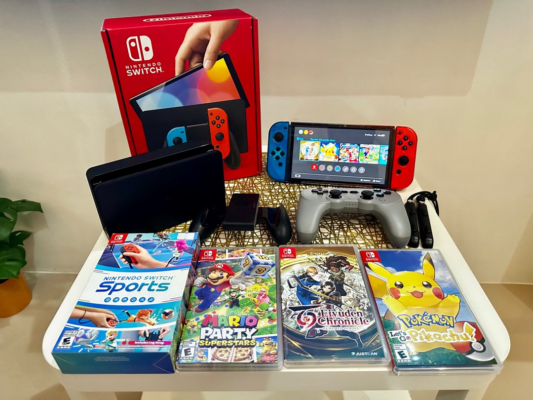 Nintendo Switch Oled + Games, Video Gaming, Video Game Consoles ...