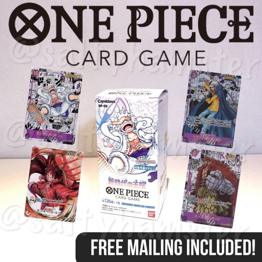 One piece card game tcg op-05 op05 op5 booster box pack case op-01 op ...