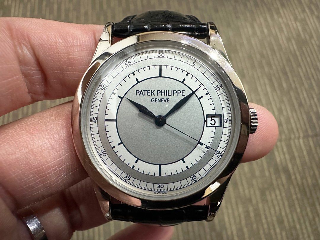 Patek Philippe PP Calatrava Sector 18k White Gold 5296G 5296 Watch Only ...