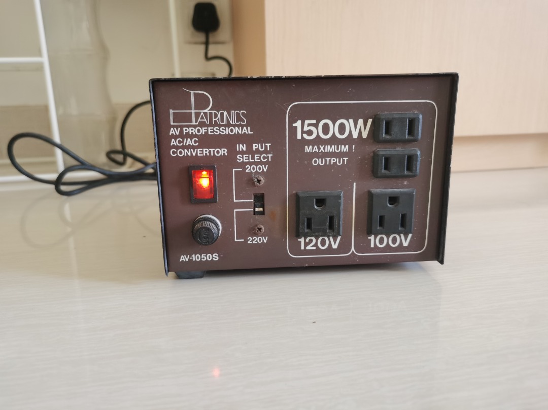 PATRONICS AV PROFESSIONAL AC/AC CONVERTOR MODEL AV-1050S 1500W, 音響器材 ...