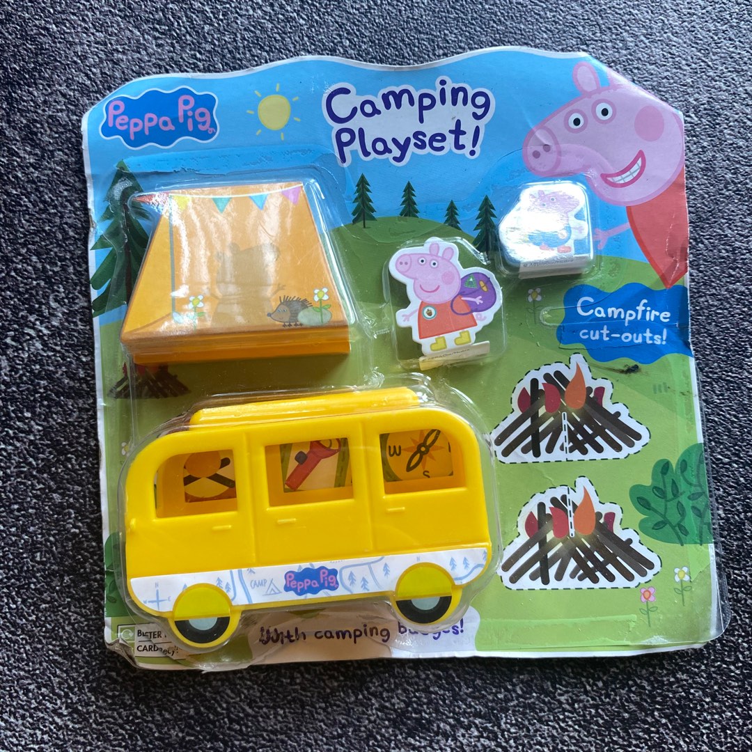 Peppa pig magazine camping playset, Toys & Collectibles, Mainan di ...