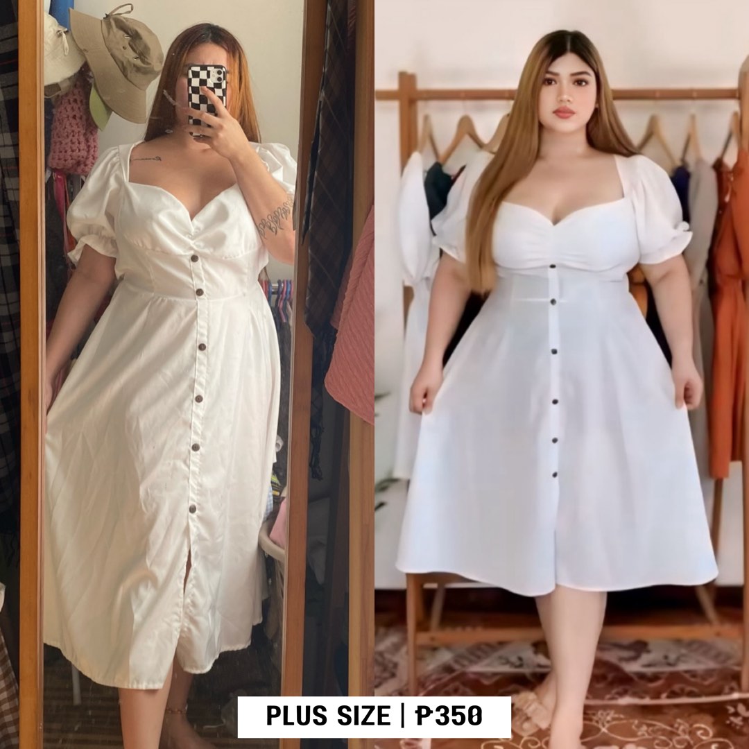 Plus Size Sweetheart White Maxi Dress, Women's Fashion, Dresses & Sets ...