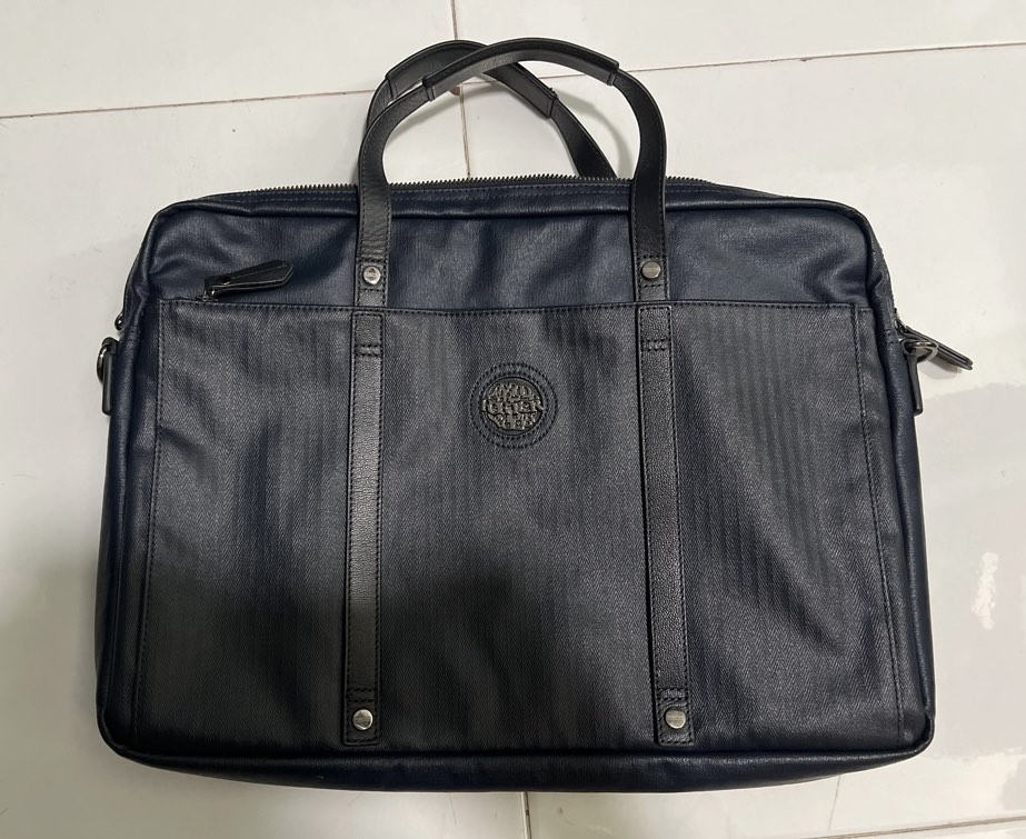 Porter International Duke-X Briefcase (Deep Blue), Men's Fashion, Bags ...