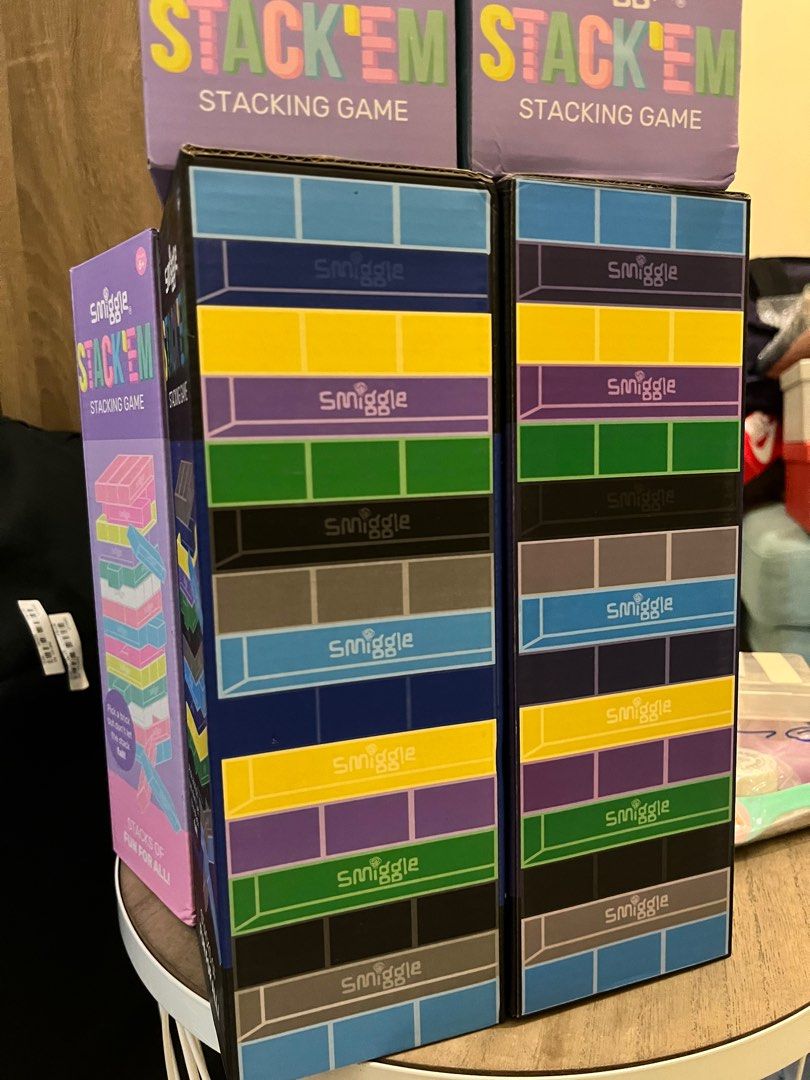 NEW Smiggle Stack Em Stackem Stacking Game Original Counter, Toys ...