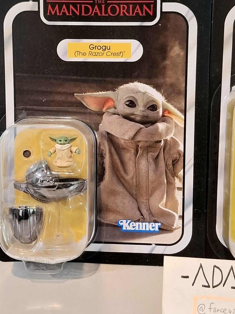 Star Wars TVC 3.75" Grogu Chrome Pram & Jawa Leader (Razor Crest Haslab ...