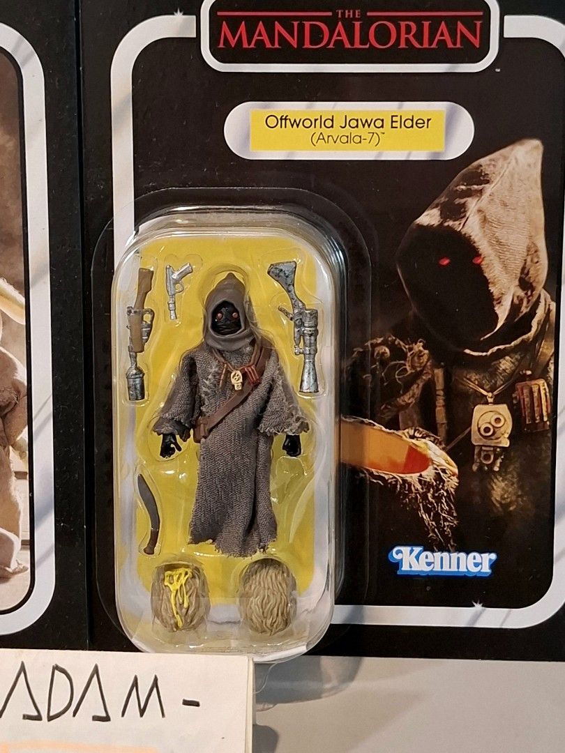 Star Wars TVC 3.75" Grogu Chrome Pram & Jawa Leader (Razor Crest Haslab ...