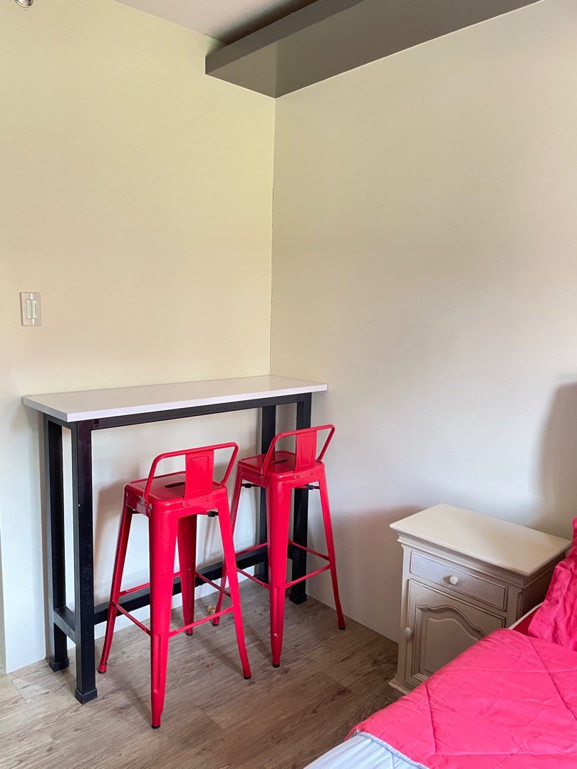 Steel Sturdy high table and steel bar chairs, Furniture & Home Living ...